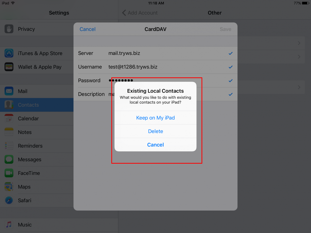 SmarterMail - 如何在 iOS iPhone/iPad 設定 CardDAV 戶口 - 卓智互聯網 網頁寄存 知識庫