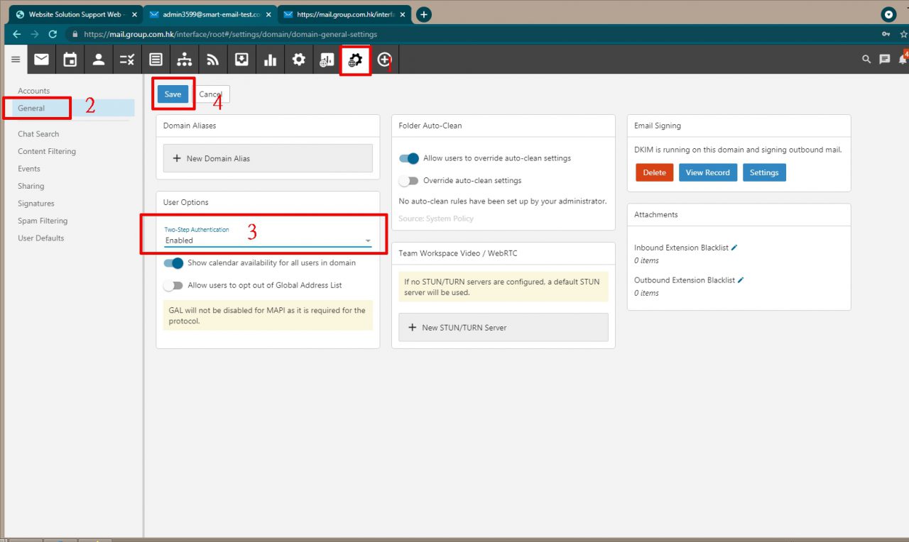 SmarterMail - How to Enable Two Factor Authentication - Website Solution Knowledge Base